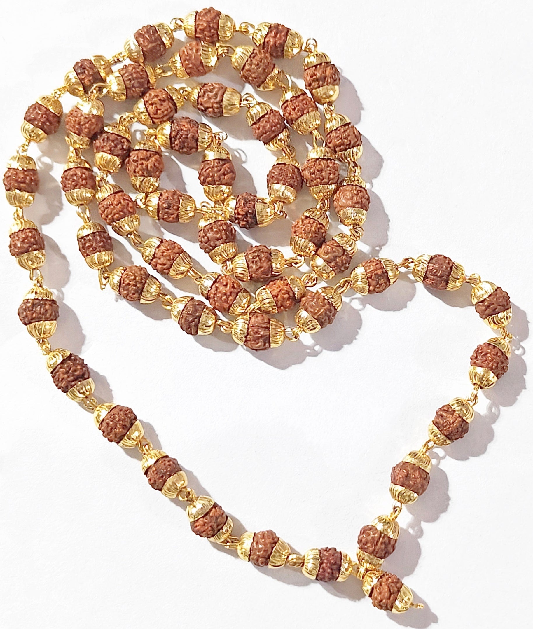 Rudraksha mala in Brass for wearing purpose — Devshoppe
