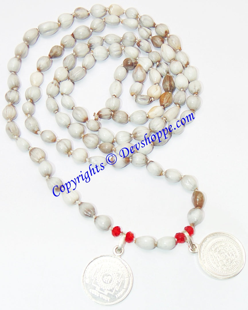 Vaijanti mala with Sri Sudarshan yantra and Sri Narasingh yantra silve ...