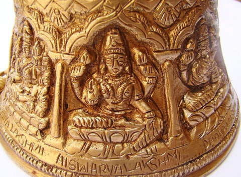Ashtalakshmi (Ashta Laxmi) Temple bell in brass – Devshoppe