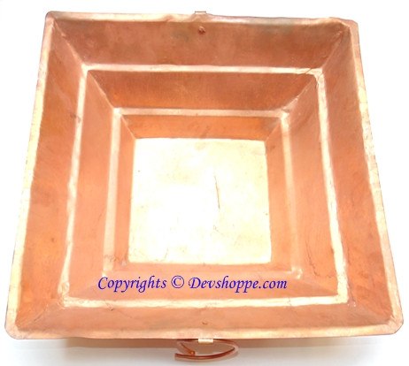 Pure copper Havan kund 42 cms x 42 cms for Puja and Vedic rituals ...